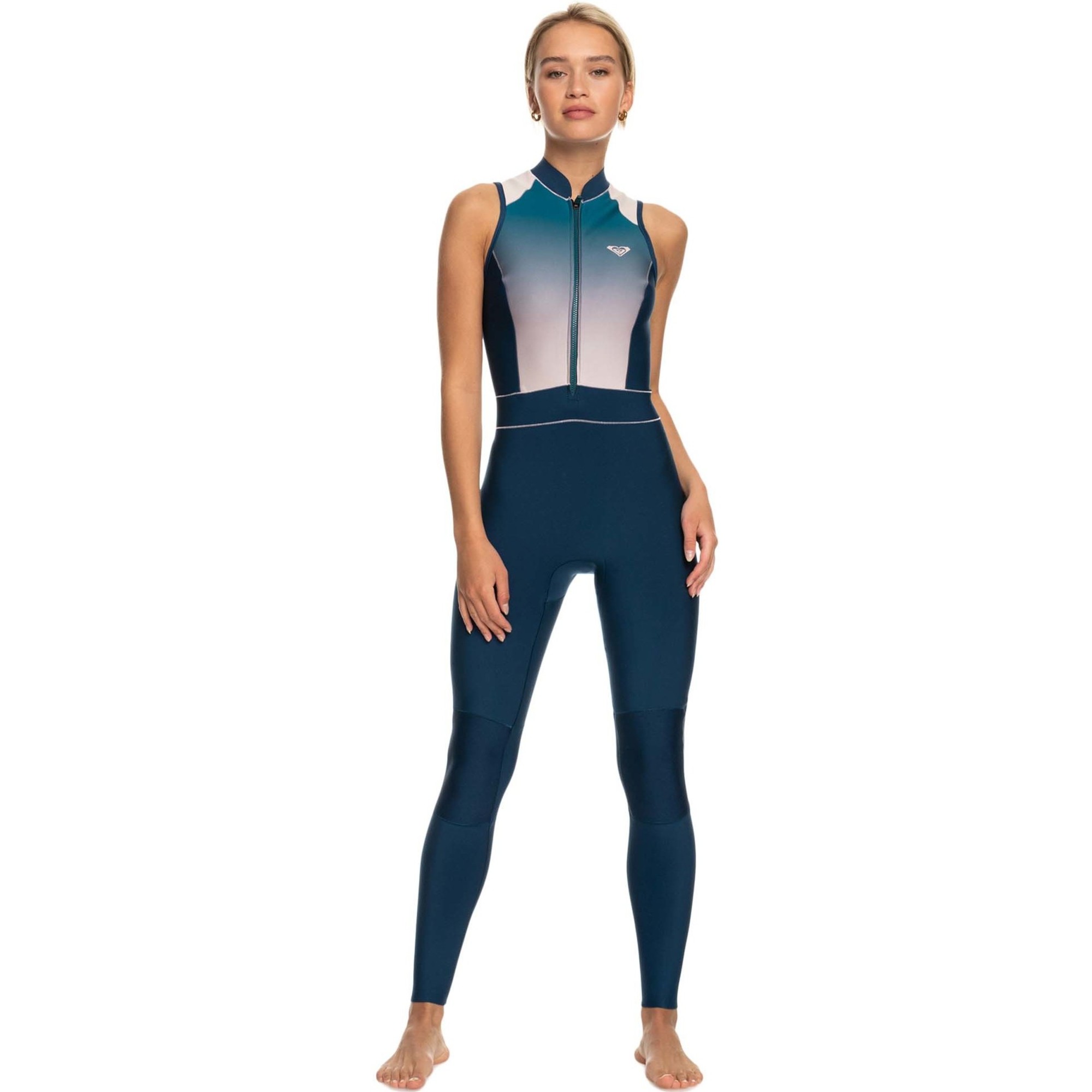 2024 Roxy Womens Rise 1 5mm Long Jane Front Zip Wetsuit ERJW703015 - Iodine Blue | Wetsuit Outlet